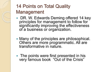 Deming’s 14 points | PPTX