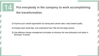 Deming's 14 points | PPT