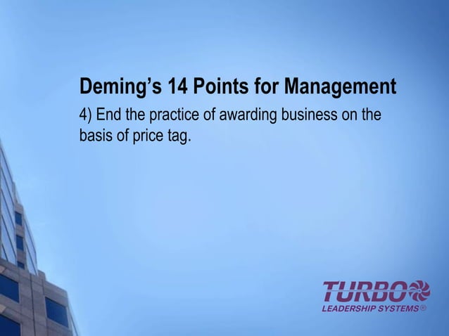Deming’s 14 Points for Management | PDF | Business | Business and Finance