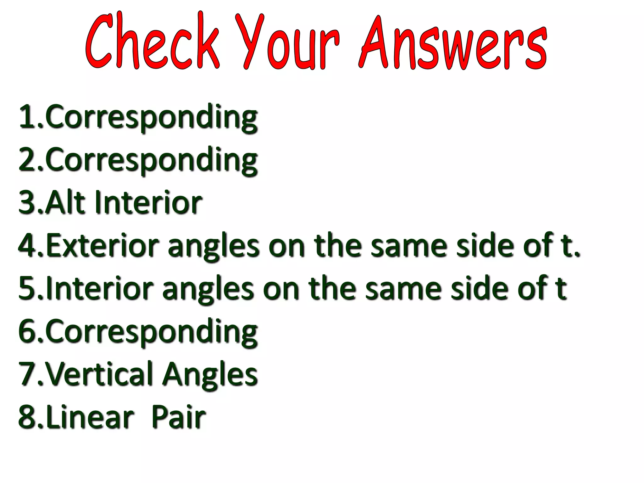 Transversal Line | PPTX