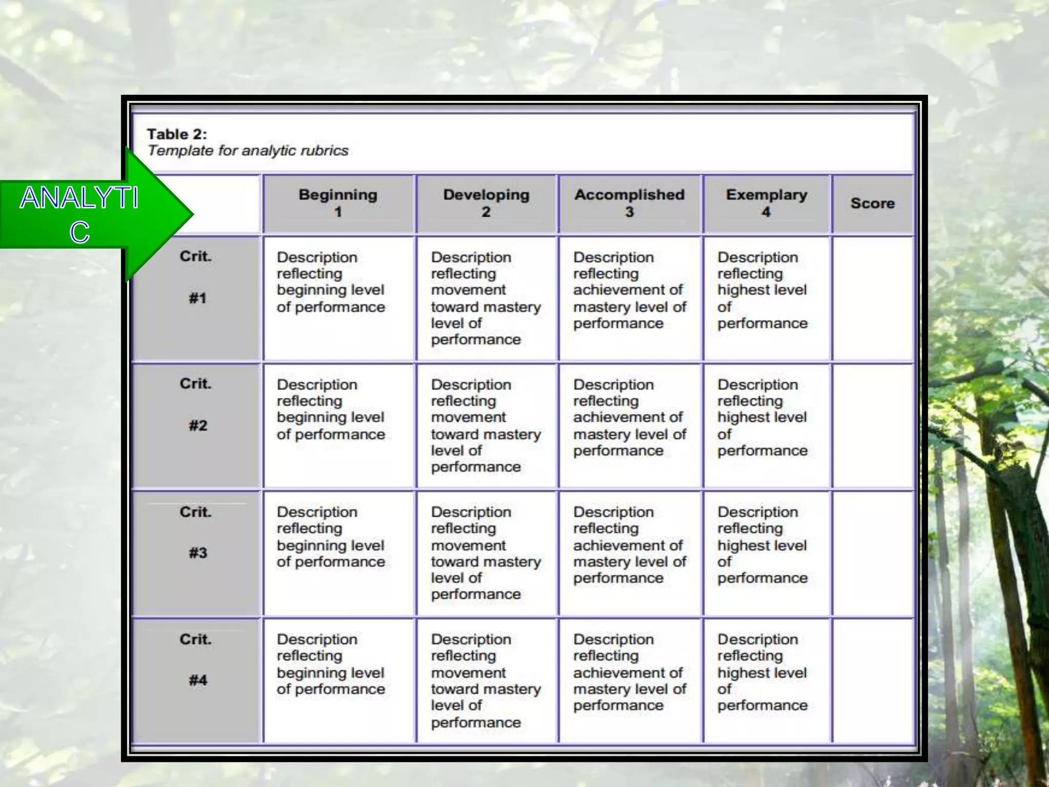 Rubrics (Analytic and Holistic) | PPTX