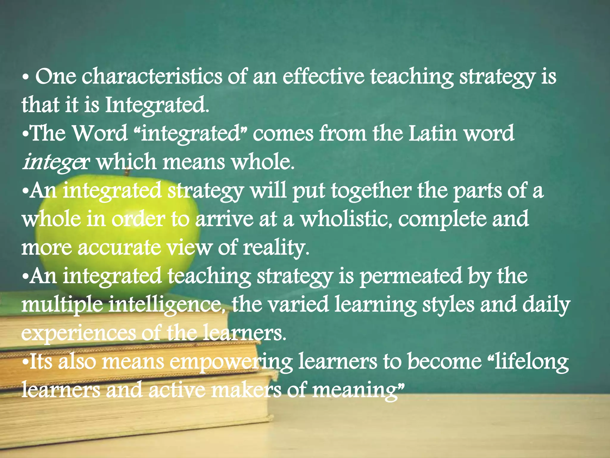 integrated teaching | PPT