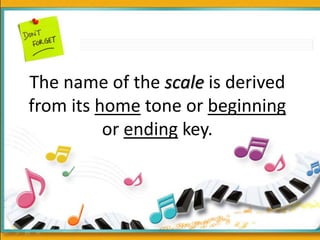 Major Scales, Minor Scales and Key Signatures | PPTX