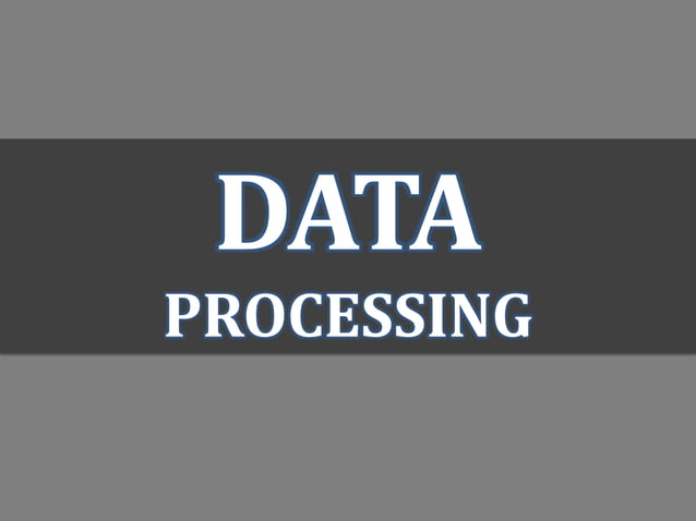 Data processing cycle | PPTX | Computing | Technology & Computing