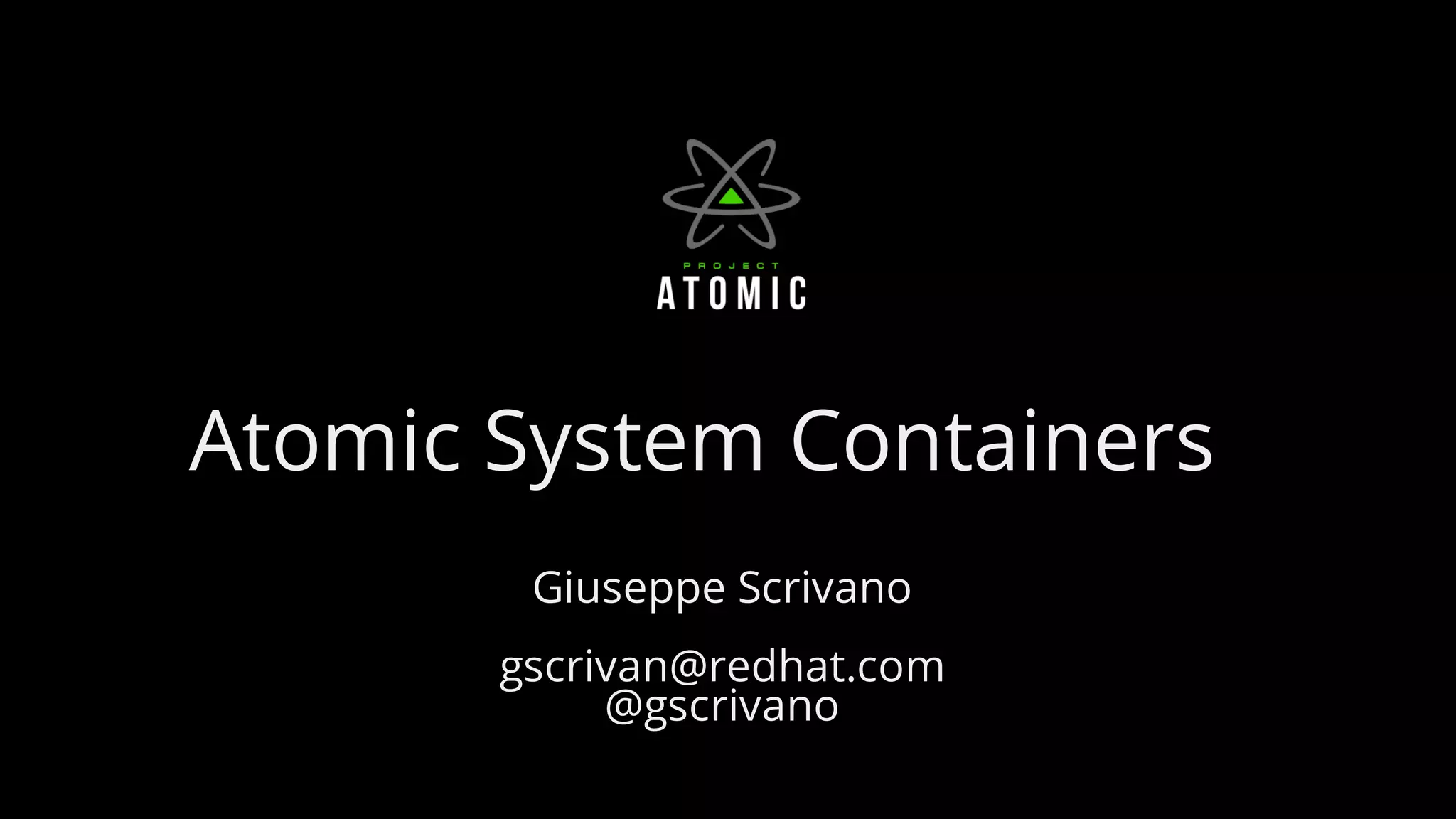 Atomic System Containers | PDF