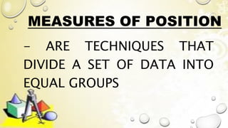 MEASURES OF POSITION | PPTX