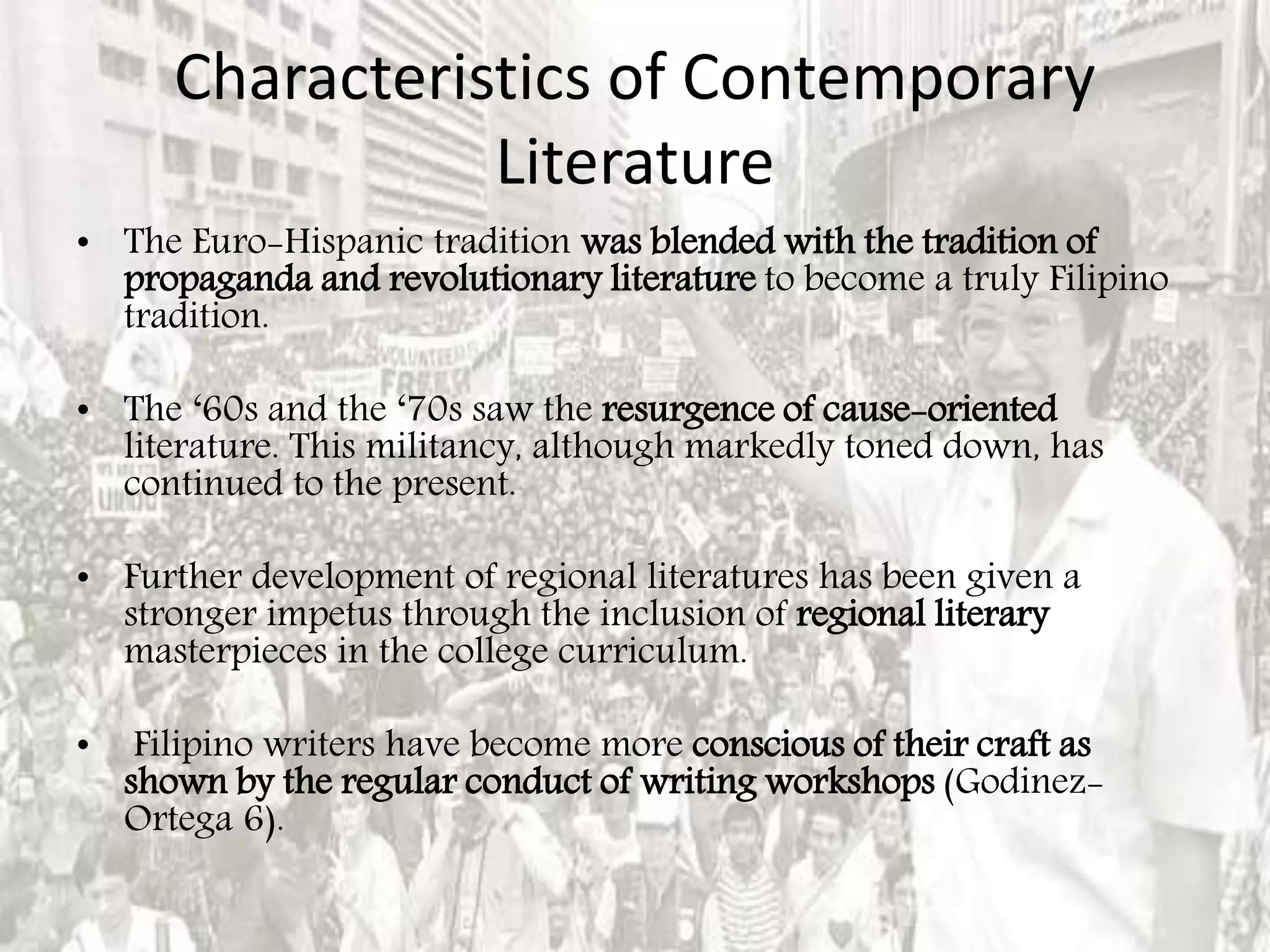 Literature after EDSA revolution | PPTX