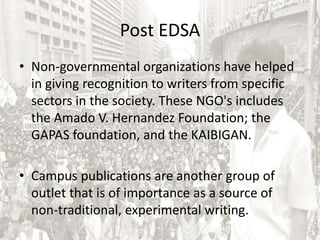 Literature after EDSA revolution | PPTX