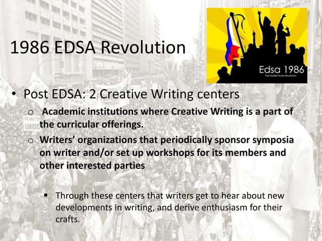 Literature after EDSA revolution | PPTX
