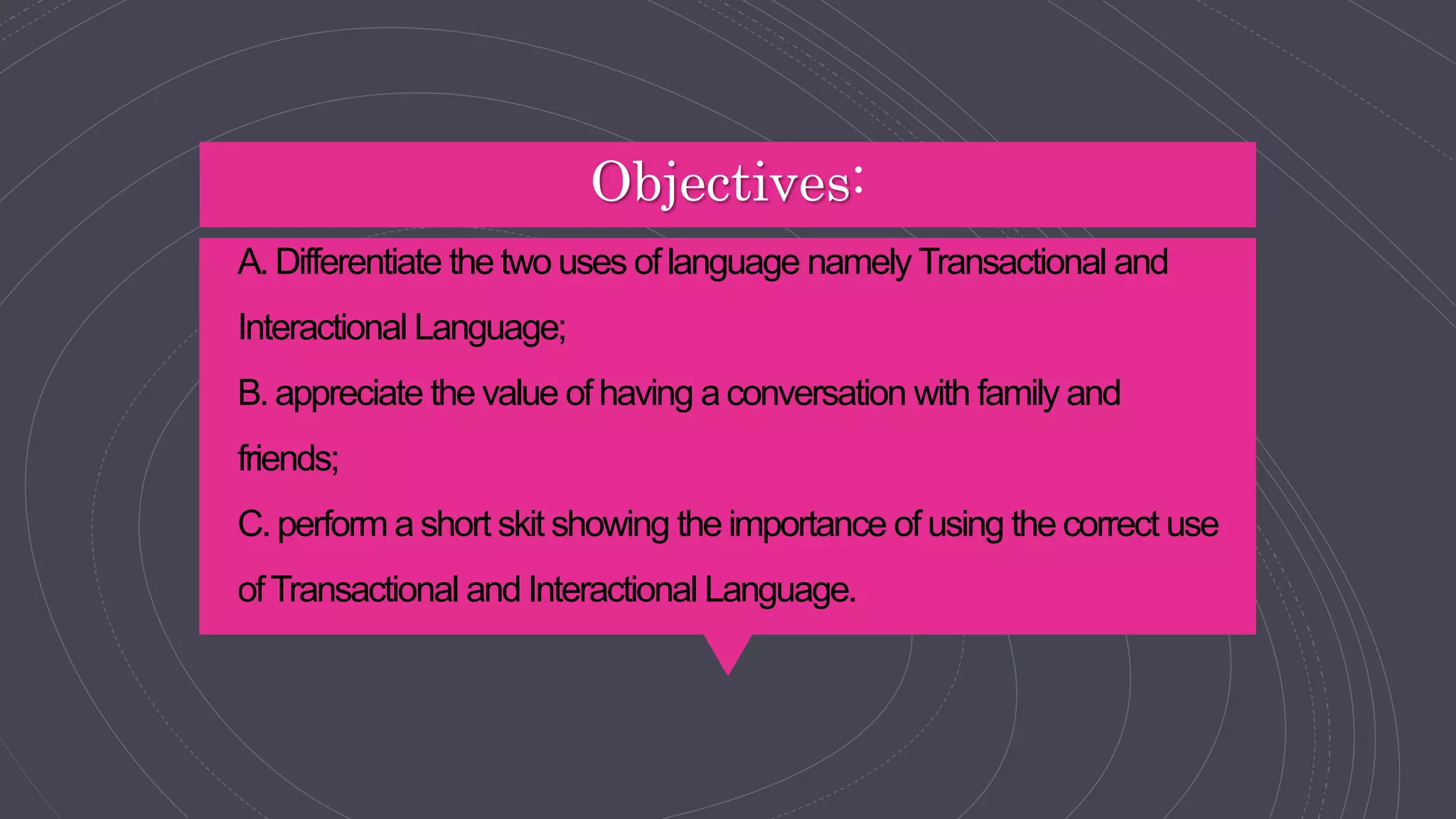 Transactional and Interactional Language | PPTX