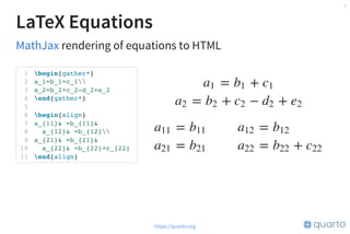Quarto Presentations with Reveal.js