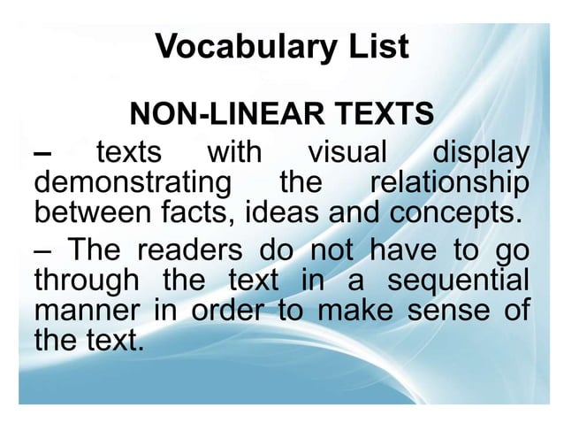 DEMO.Non-linear texts.FINAL.pptx | Books and Literature