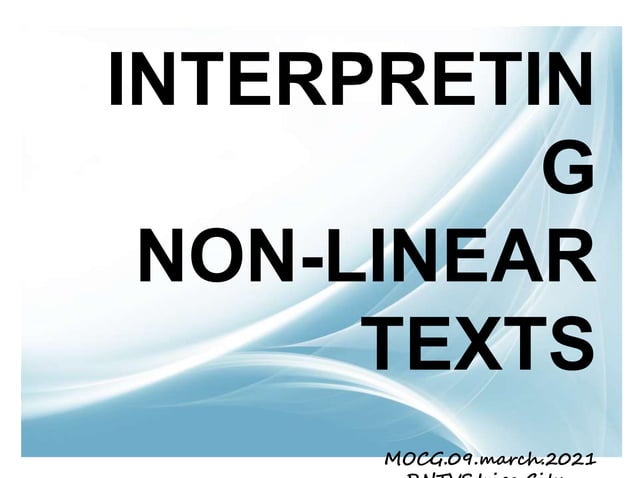 DEMO.Non-linear texts.FINAL.pptx | Books and Literature