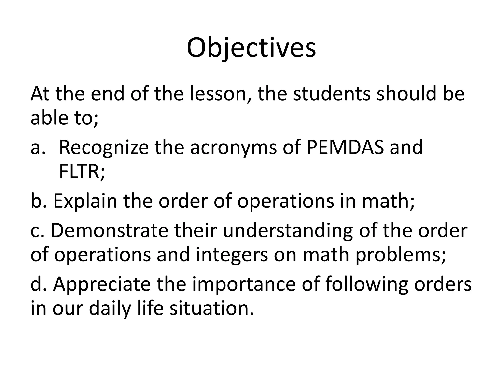 Integers and its application in life situations | PPT
