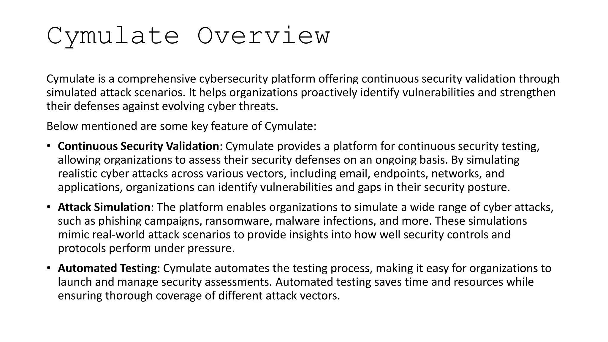Cymulate (Breach and Attack Simulation). | PPTX