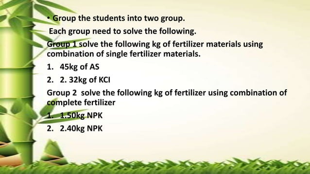 Fertilizer Calculation PowerPoint Presentation | PPTX