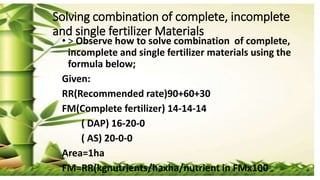 Fertilizer Calculation PowerPoint Presentation | PPTX
