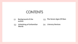 Power Point Presentation of The Seven Ages of Man by William ...