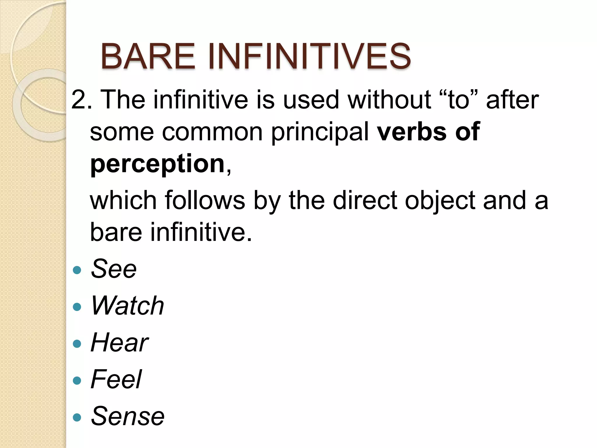 Demo bare infinitives | PPTX