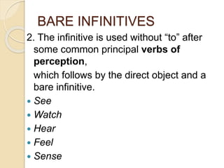 Demo bare infinitives | PPT