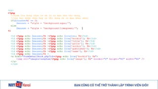 Code Phân Trang Trong PHP | NIIT - ICT HÀ NỘI | PPTX