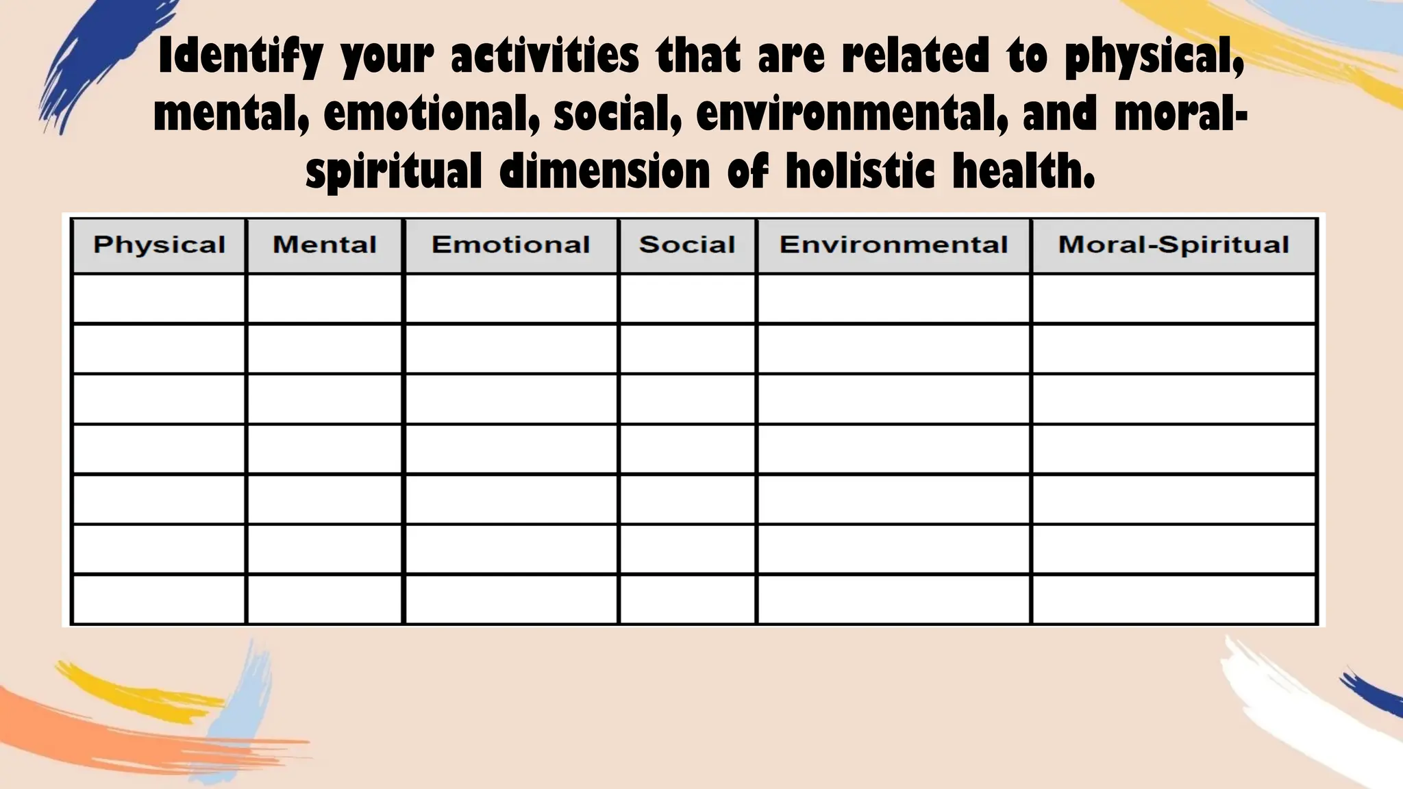 Dimensions of Holistic Health-MAPEH7-ppt | PPTX
