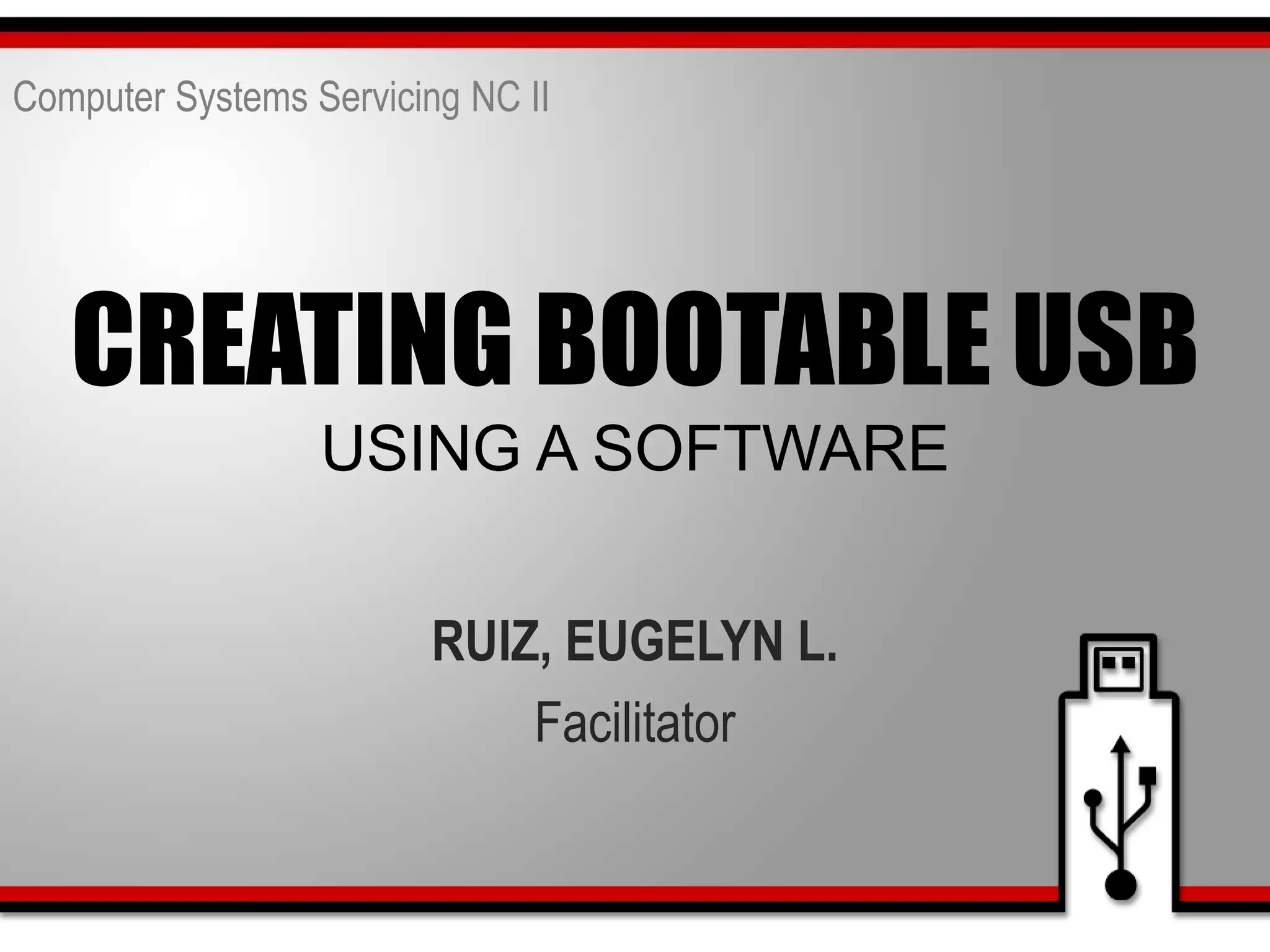 POWER POINT PRESENTATION ON HOW TO CREATING BOOTABLE USB.pptx | Operating Systems | Computer ...