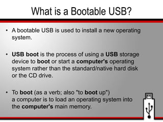 POWER POINT PRESENTATION ON HOW TO CREATING BOOTABLE USB.pptx | Operating Systems | Computer ...