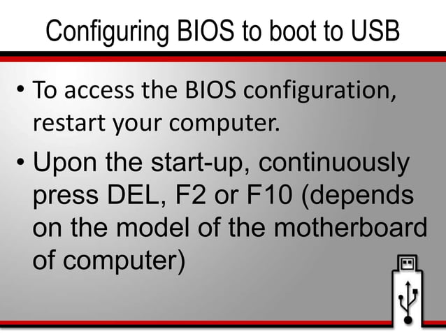 POWER POINT PRESENTATION ON HOW TO CREATING BOOTABLE USB.pptx | Operating Systems | Computer ...