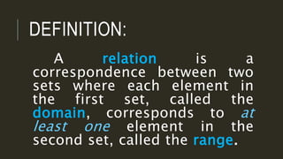 Relations and Functions | PPTX