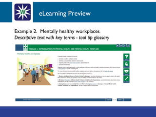 MHFA in the Workplace - Demonstration eLearning | PPT