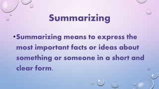 Demo paraphrasing/summarizing | PPTX