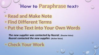 Demo paraphrasing/summarizing | PPTX