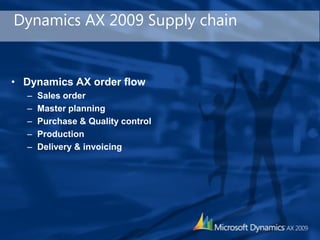 AX 2009 Demo Supply Chain Mgmt | PDF