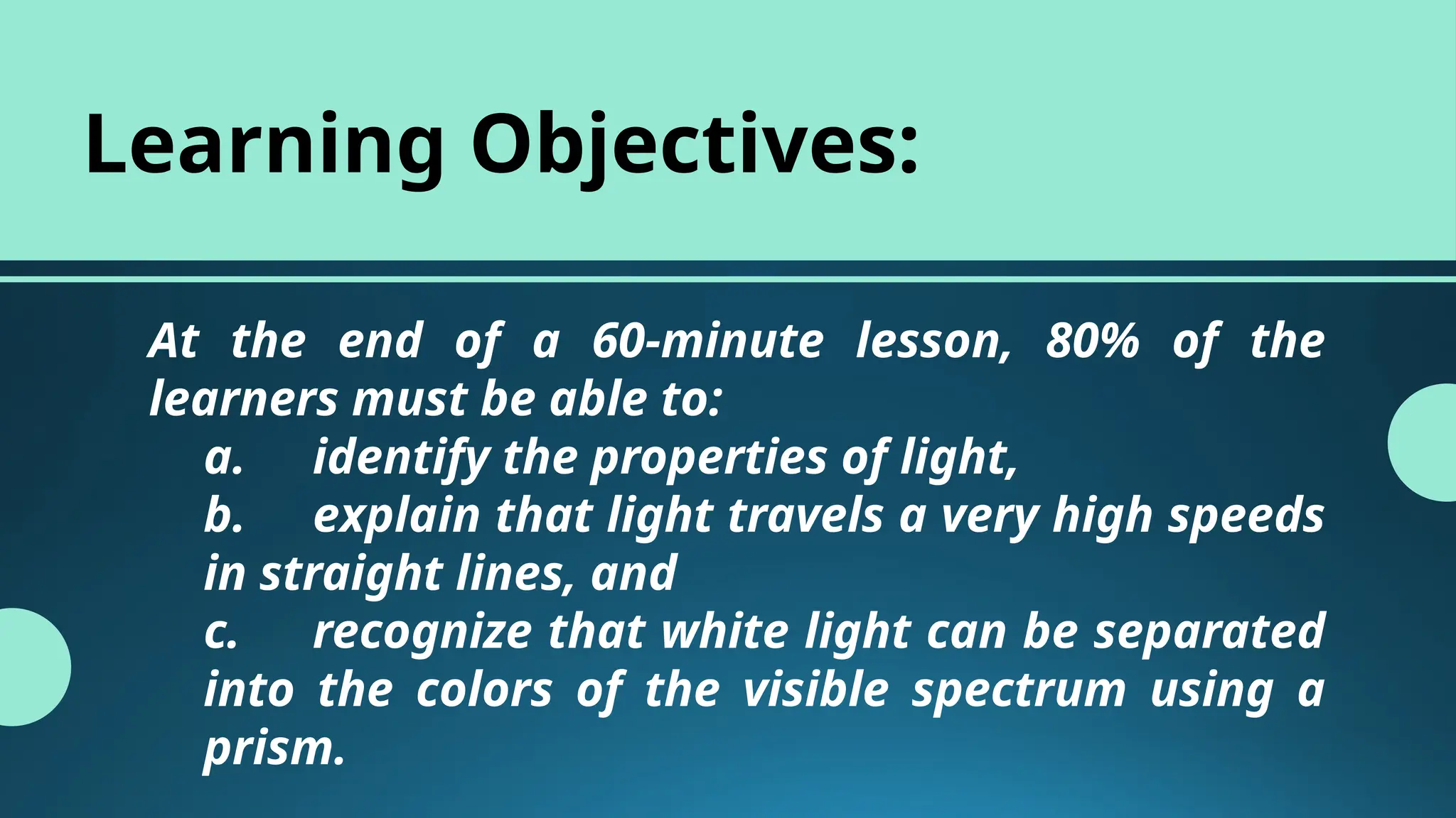 DEMO-TEACHING Properties of Light for grades 7 | PPTX
