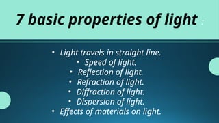 DEMO-TEACHING Properties of Light for grades 7 | PPTX