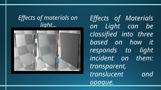 DEMO-TEACHING Properties of Light for grades 7 | PPTX