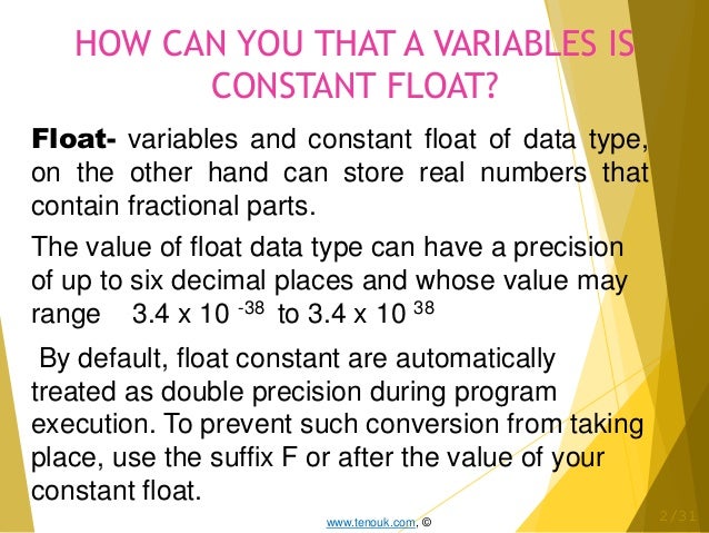 representing Data in C.pptx | Programming Languages | Computing