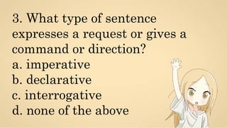 Types of sentence presentation in English | PPTX