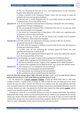 Bài tập bám sát từng unit global success lớp 10 11 12 form 2025 | PDF