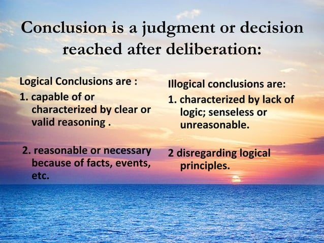 Teaching on Logical and Illogical Conclusions | PPT | Educational ...