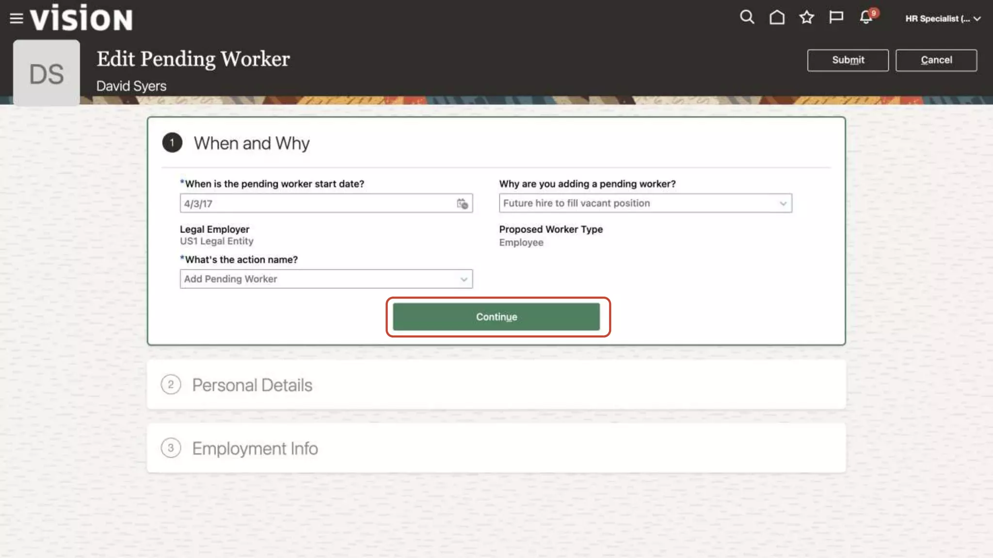 oracle Core HR Professional Experience | PPTX