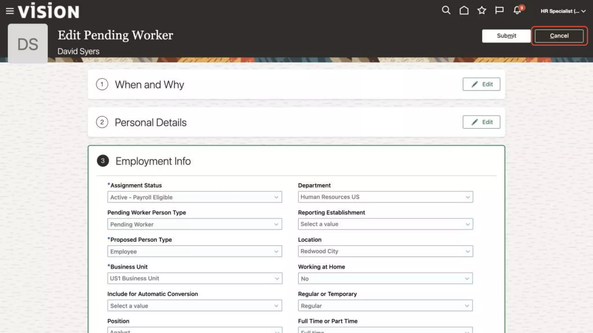 oracle Core HR Professional Experience | PPTX | Resume Writing and ...
