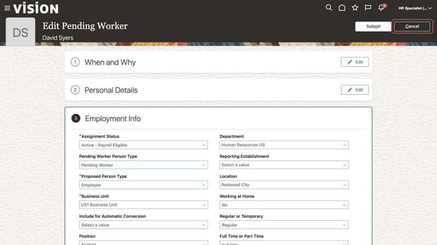 oracle Core HR Professional Experience | PPTX | Resume Writing and ...