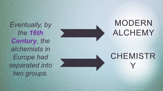 Alchemy | PPTX | Chemistry | Science