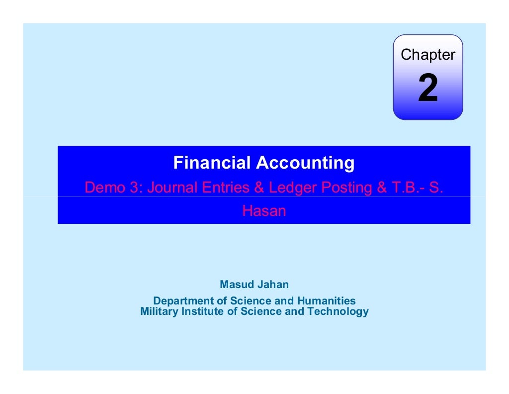 Journal Entries & Ledger Posting | PPT