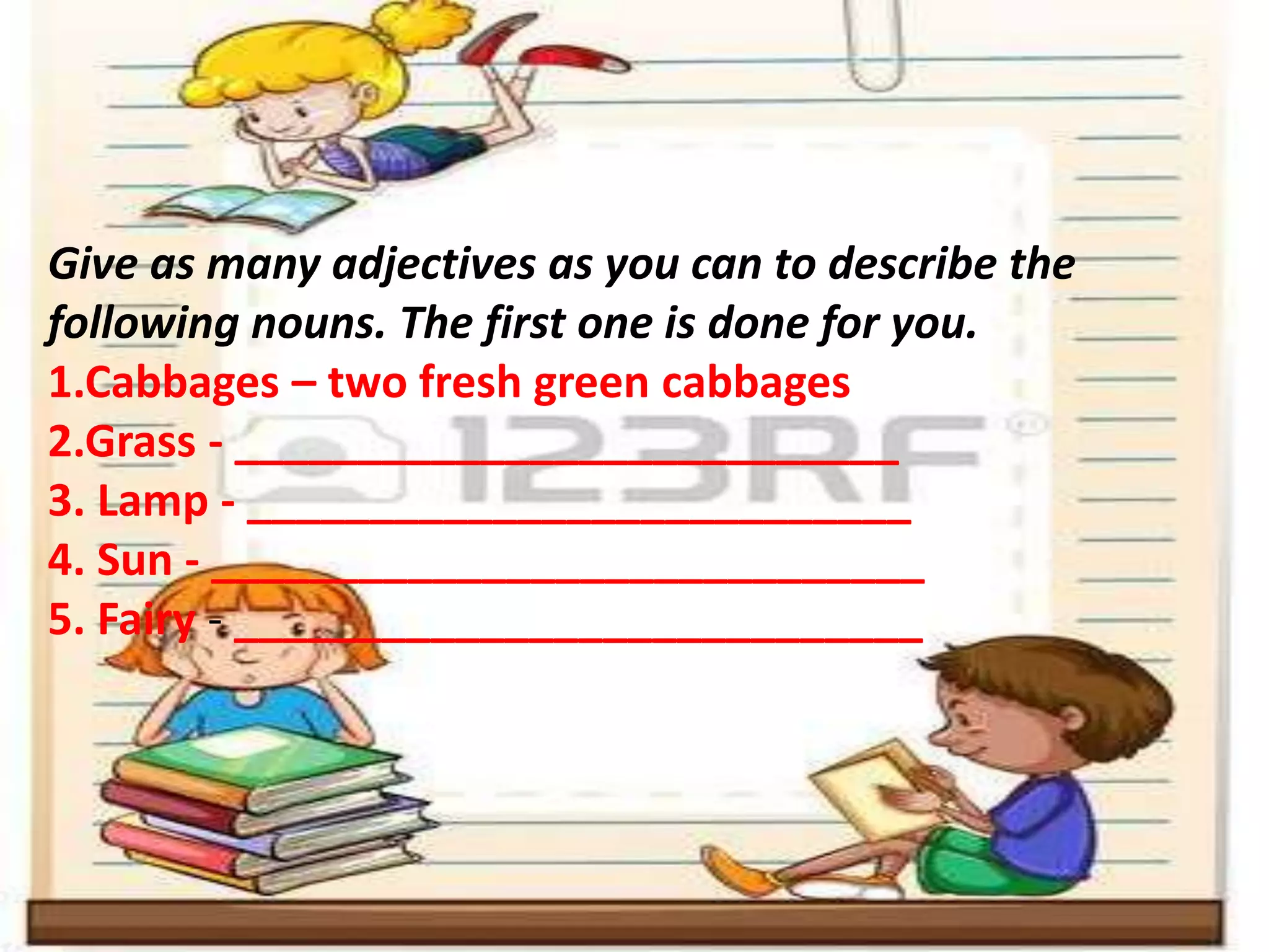 Order of Adjectives | PPTX