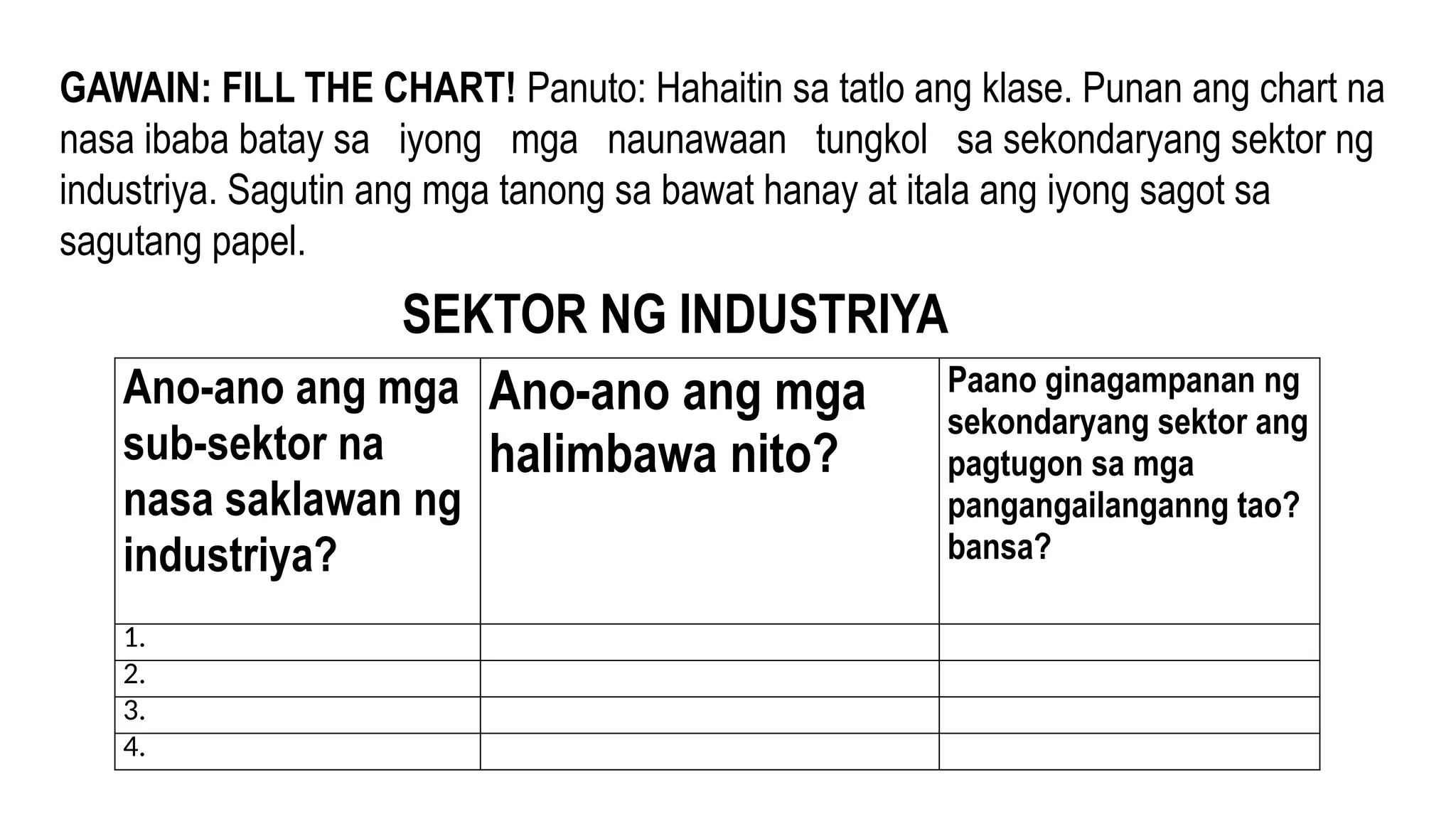 Sektor ng Industriya Araling Panlipunan 9 | PPTX