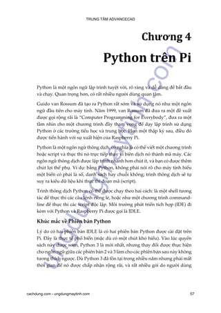 [Demo] Bat dau lam quen voi Raspberry Pi | PDF