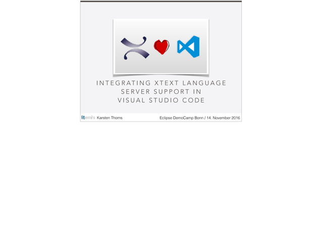 Integrating Xtext Language Server support in Visual Studio Code | PDF